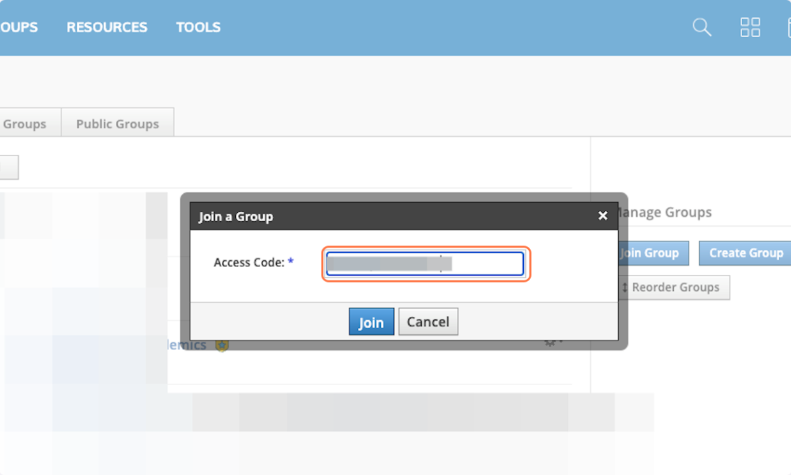 Courseware - Joining a Schoology Shared Group